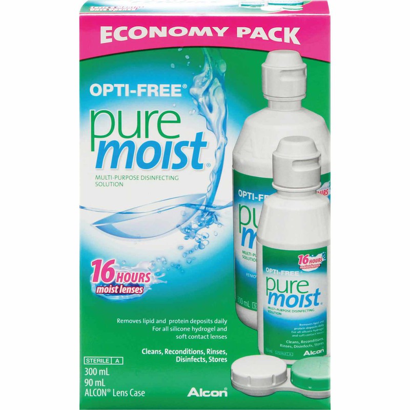 Opti-Free Puremoist Contact Lens Multi-Purpose Economy Pack 300 + 90ml ...