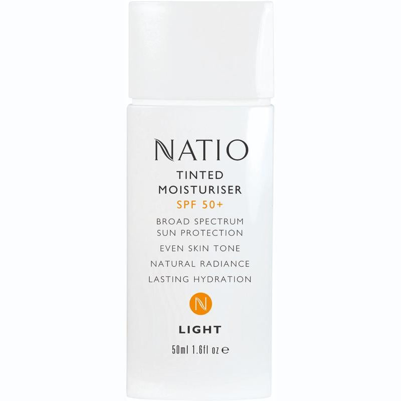 Natio Tinted Moisturiser SPF50+ Light 50ml – Life Pharmacy