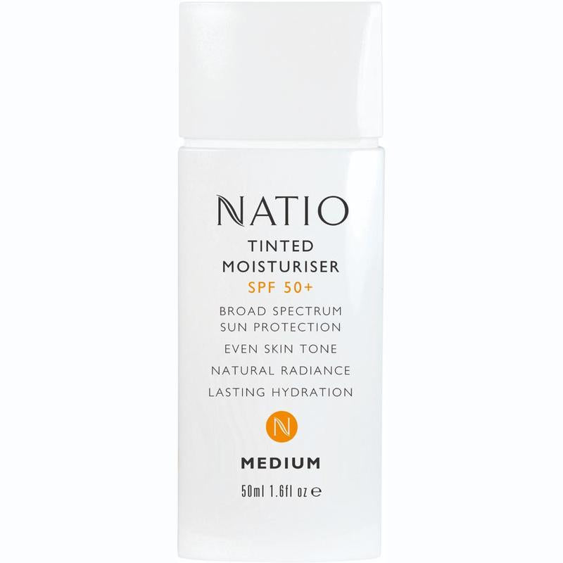 Natio Tinted Moisturiser SPF50+ Medium 50ml – Life Pharmacy