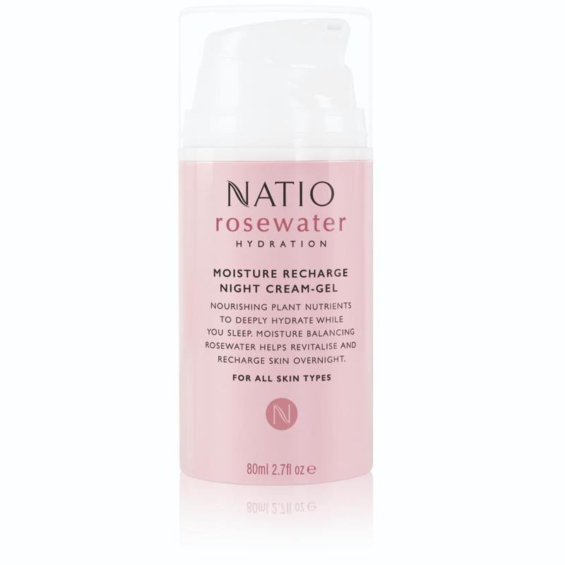 Natio Rosewater Moisture Recharge Night Cream-Gel 80ml – Life Pharmacy