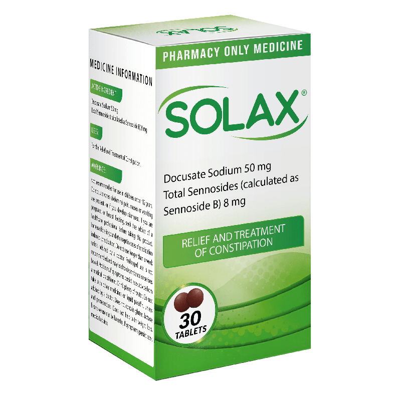 Solax Constipation Relief Tablets 30s – Life Pharmacy