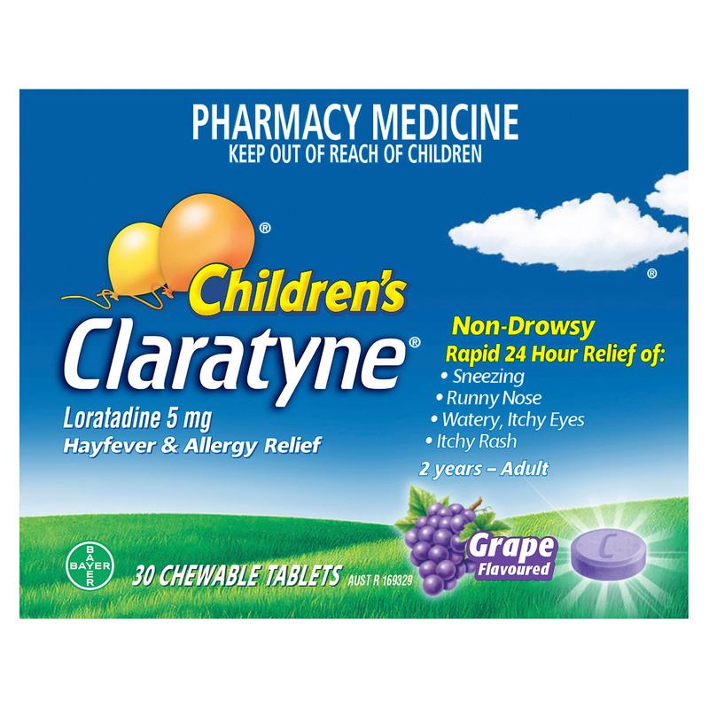 Claratyne Childrens Grape Tab 5mg 30s – Life Pharmacy