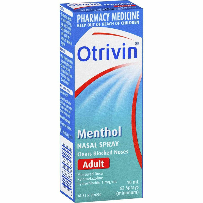 Otrivin Adult Menthol Nasal Spray 10ml – Life Pharmacy