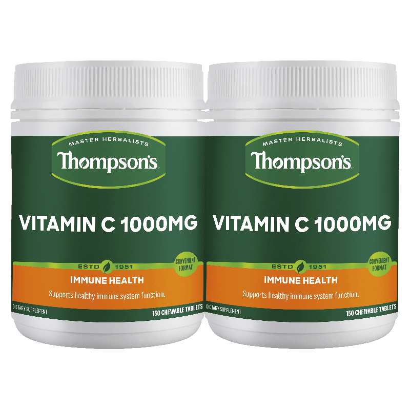 Thompson's Vitamin C 1000mg Chewable 150 Tablets 2pk – Life Pharmacy