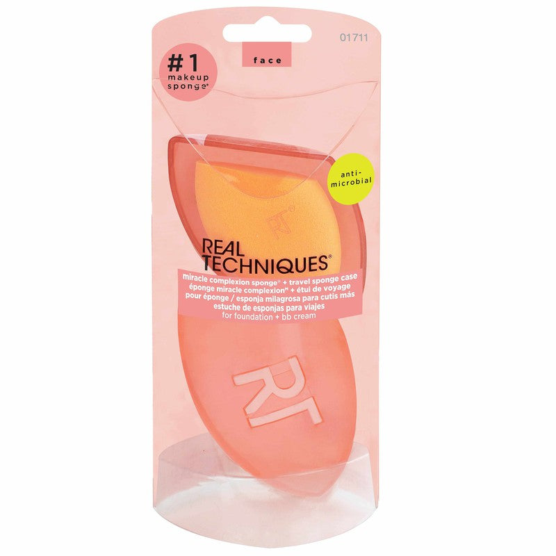 Real Techniques Sponge - Miracle Complexion Sponge + Travel Case 1ea ...
