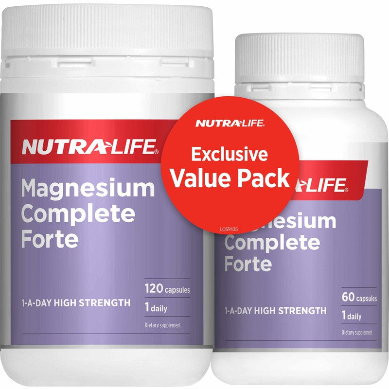Nutra-Life Magnesium Complete Forte Twinpack Capsules 120s + 60s – Life ...