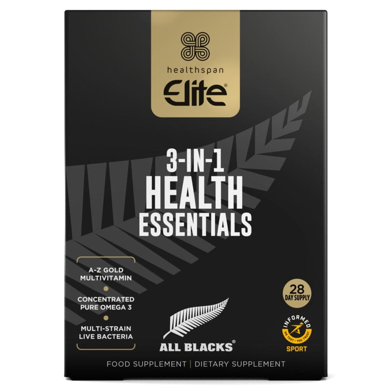 Healthspan Elite All Blacks 3-in-1 Health Essentials 28 Day Supply ...