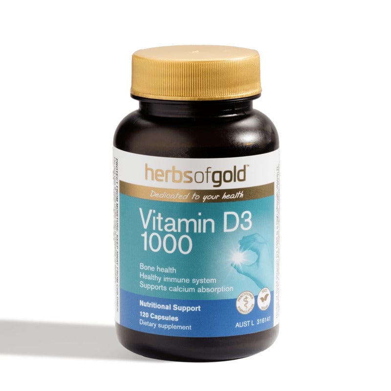 Herbs Of Gold Vitamin D3 1000 Vege Capsules 120s – Life Pharmacy