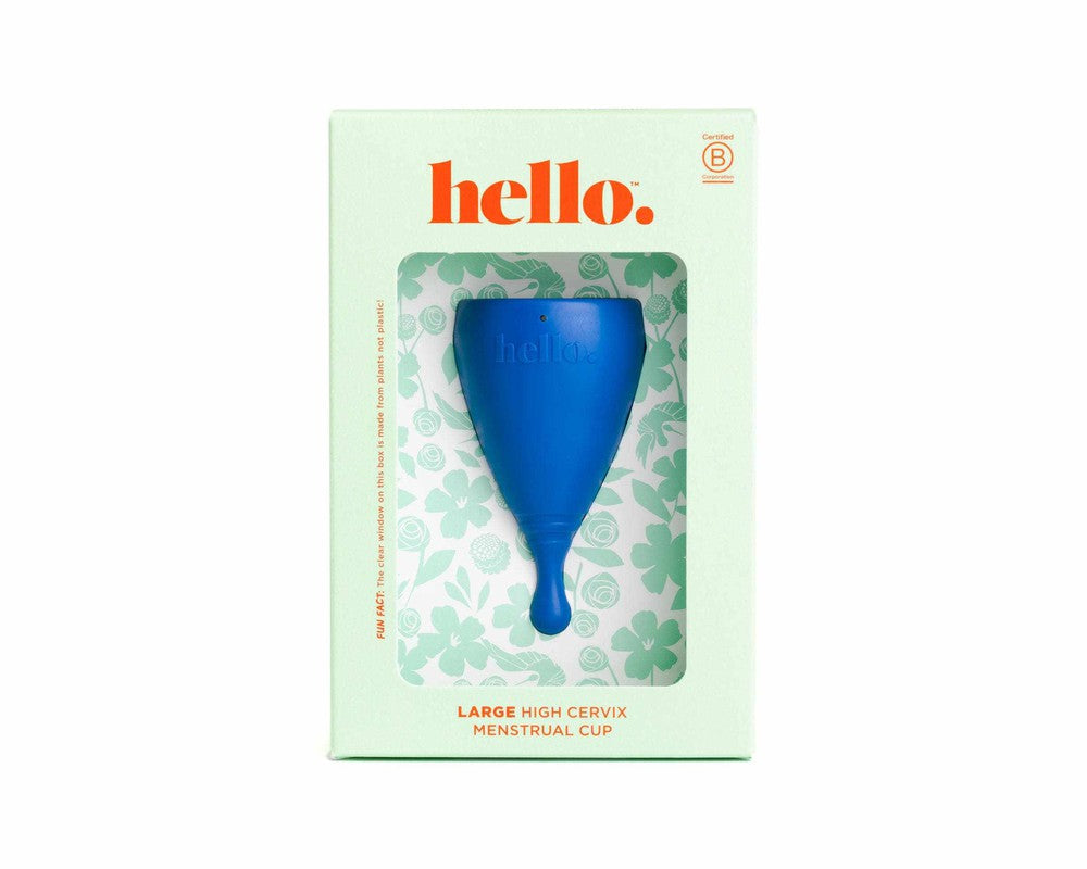 Hello High Cervix Cup Bright Blue L – Life Pharmacy