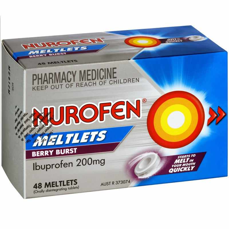 Nurofen Meltlets Berry Burst 200mg 48s – Life Pharmacy